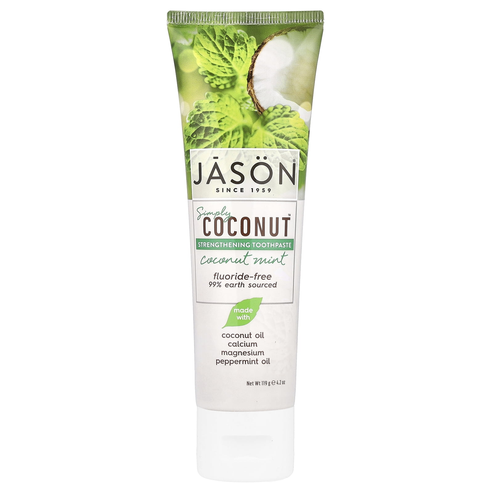 JASON Natural Fresh Peppermint Oil & Coconut Strengthening Toothpaste ...