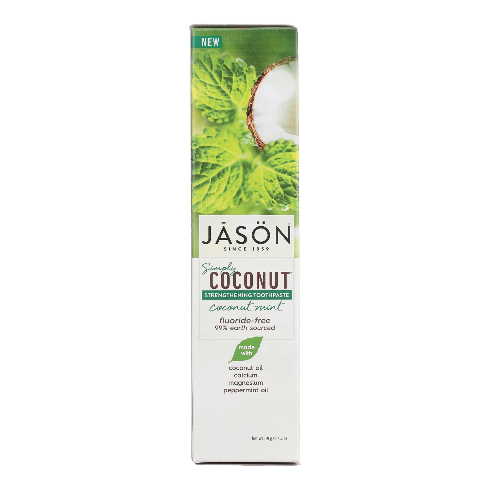 JASON Simply Coconut Strengthening Coconut Mint Toothpaste, 4.2 oz ...