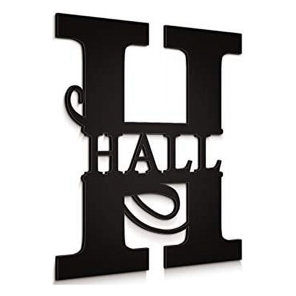 JASS GRAPHIX Hall 12" Black Aluminum Composite Monogrammed Sign Door ...
