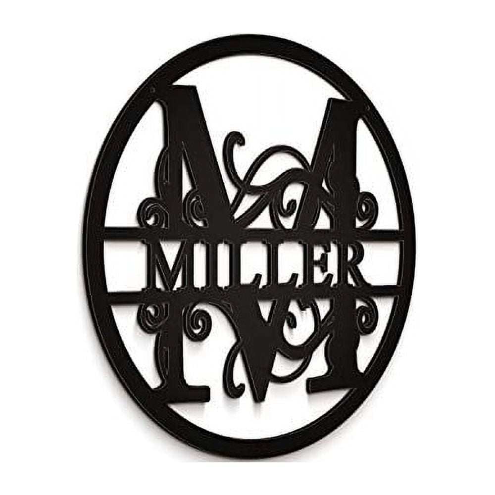 JASS GRAPHIX Miller 12" Circle Black Aluminum Composite Monogrammed ...