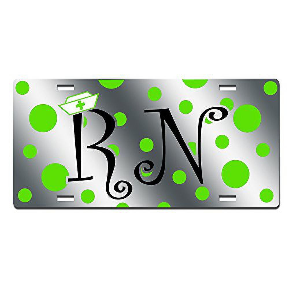 JASS GRAPHIX RN Polka Dot Nurse License Plate - Walmart.com