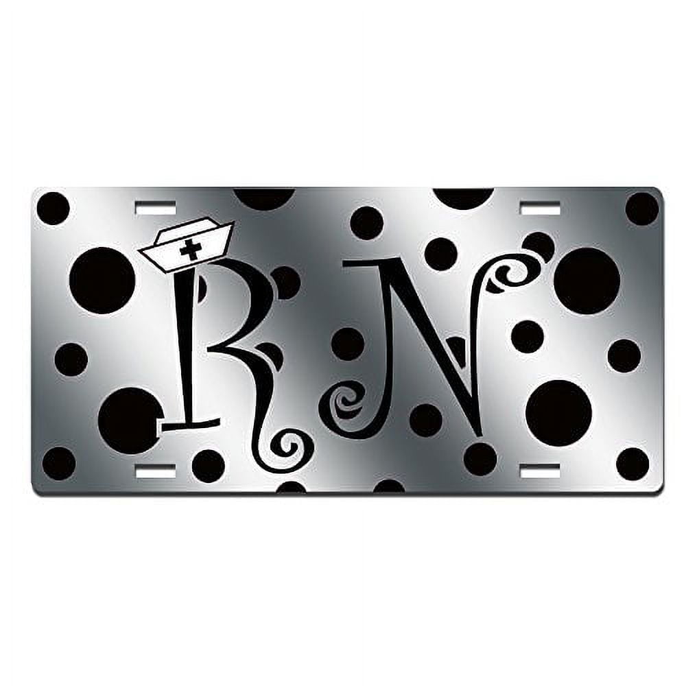 JASS GRAPHIX RN Polka Dot Nurse License Plate - Walmart.com