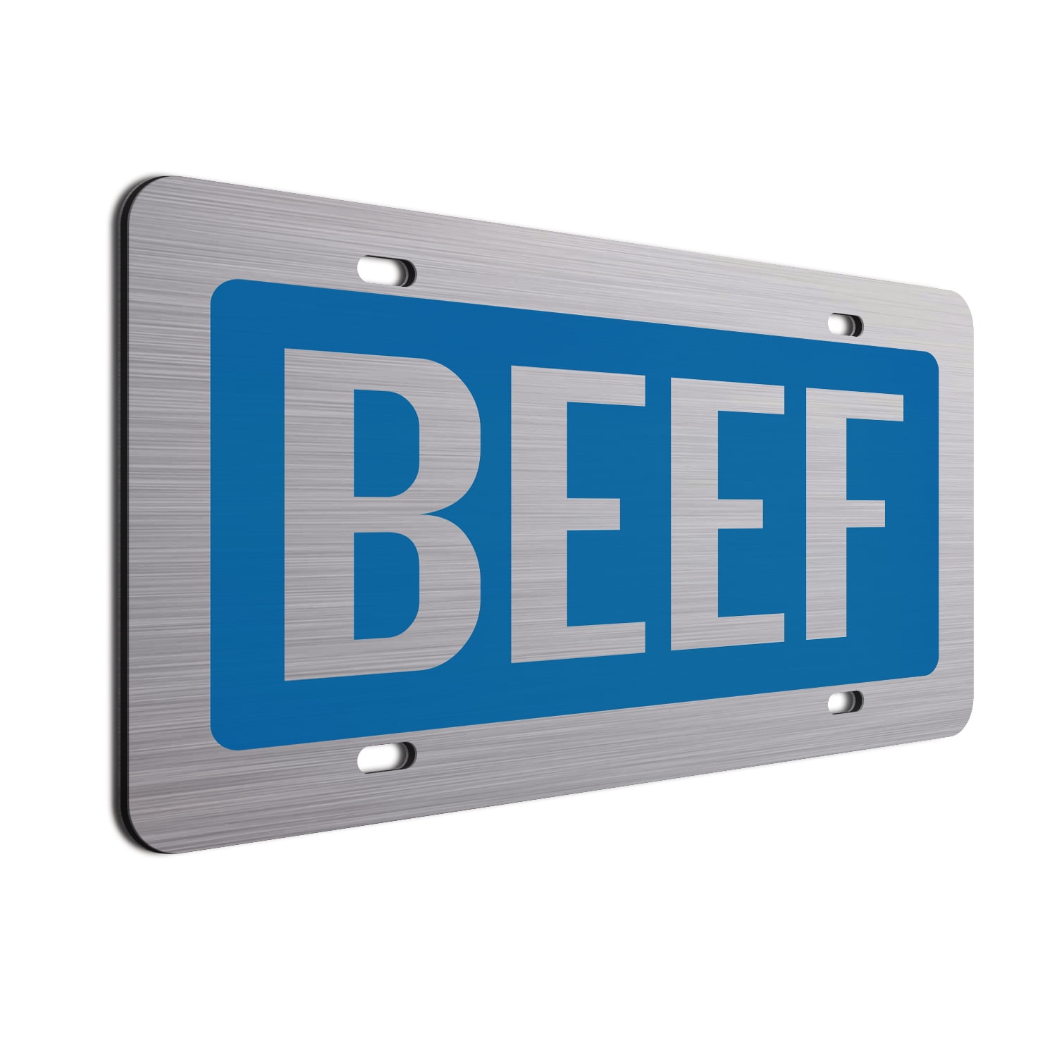 JASS GRAPHIX Royal Beef License Plate Brushed Aluminum ACM Car Tag ...
