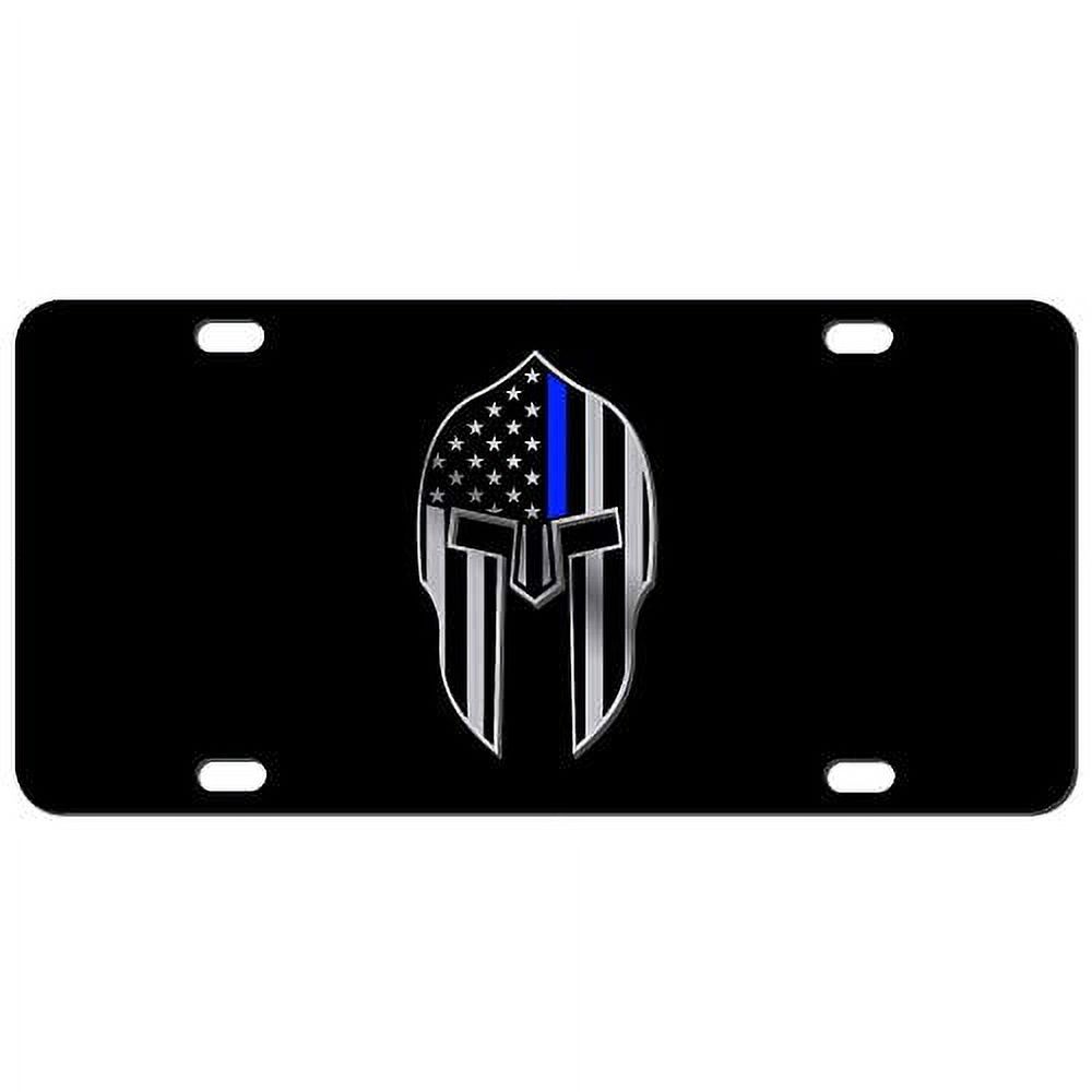 JASS GRAPHIX Thin Blue line Spartan Helmet Molon Labe HD 2D License ...