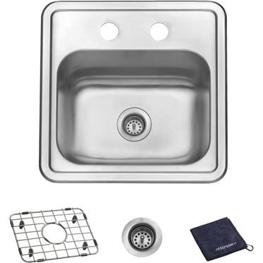 13 x 15 Inch Drop In Bar Sink, Small Kitchen Sink Single Bowl Topmount ...