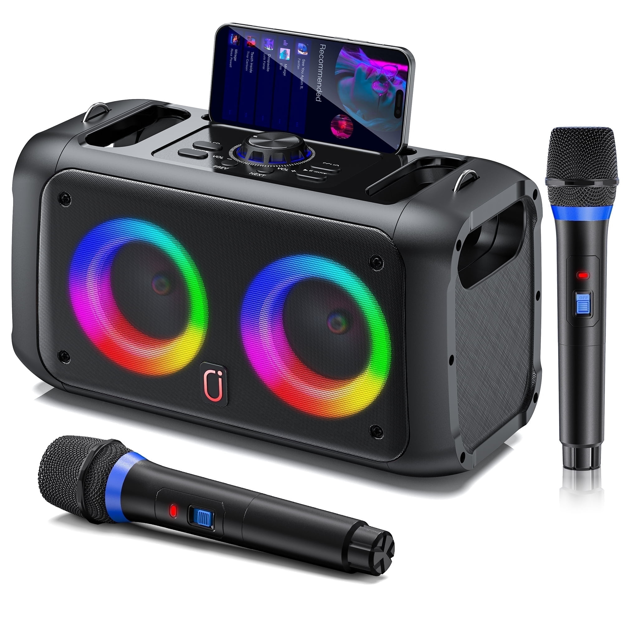 JAUYXIAN Karaoke Machine for Adults Kids, Bluetooth Speaker with ...