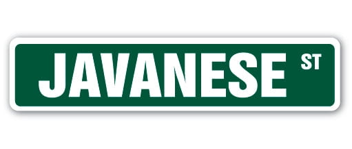 JAVANESE Street Sign cat breed feline kitty kitten | Indoor/Outdoor ...