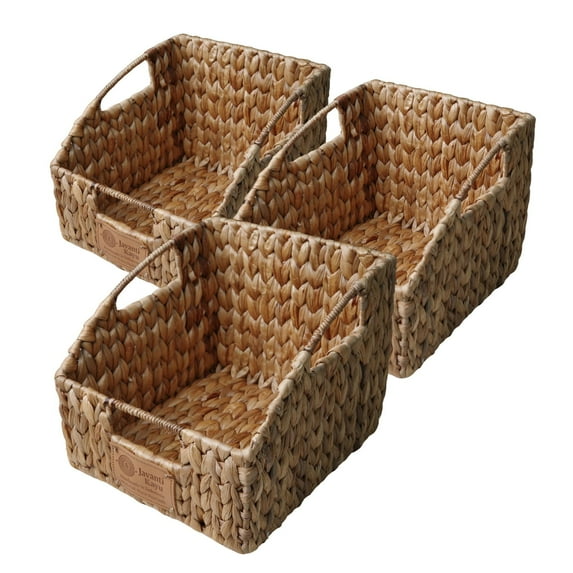 JAVANTI KAYU - Handmade Water Hyacinth Wicker Pantry Organizer Bin ...