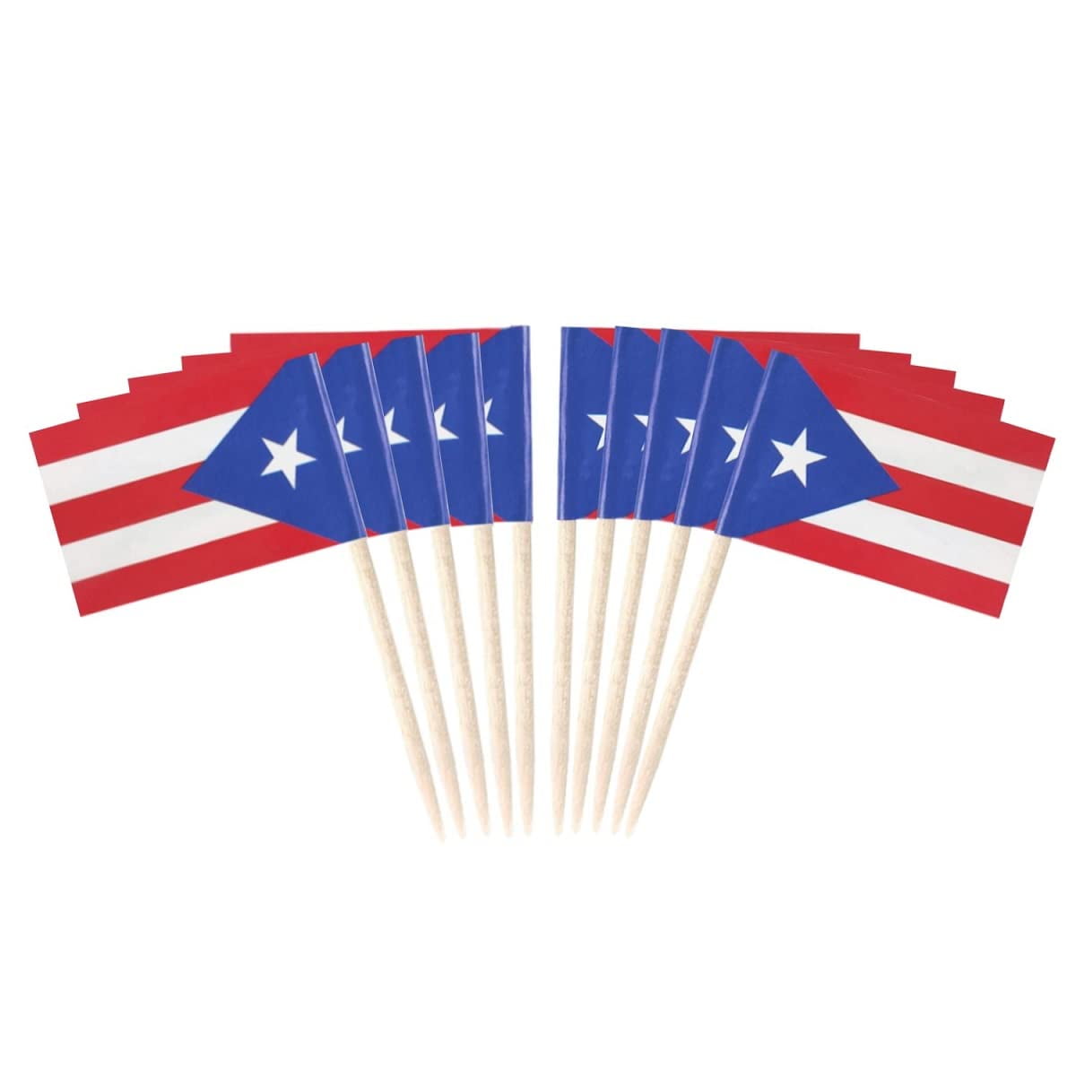JAVD CYPS 100 Pcs Puerto Rico Flag Puerto Rican Toothpick Flags, Small ...