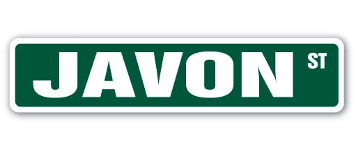 JAVON Street Sign Childrens Name Room Sign | Indoor/Outdoor | 36" Wide ...