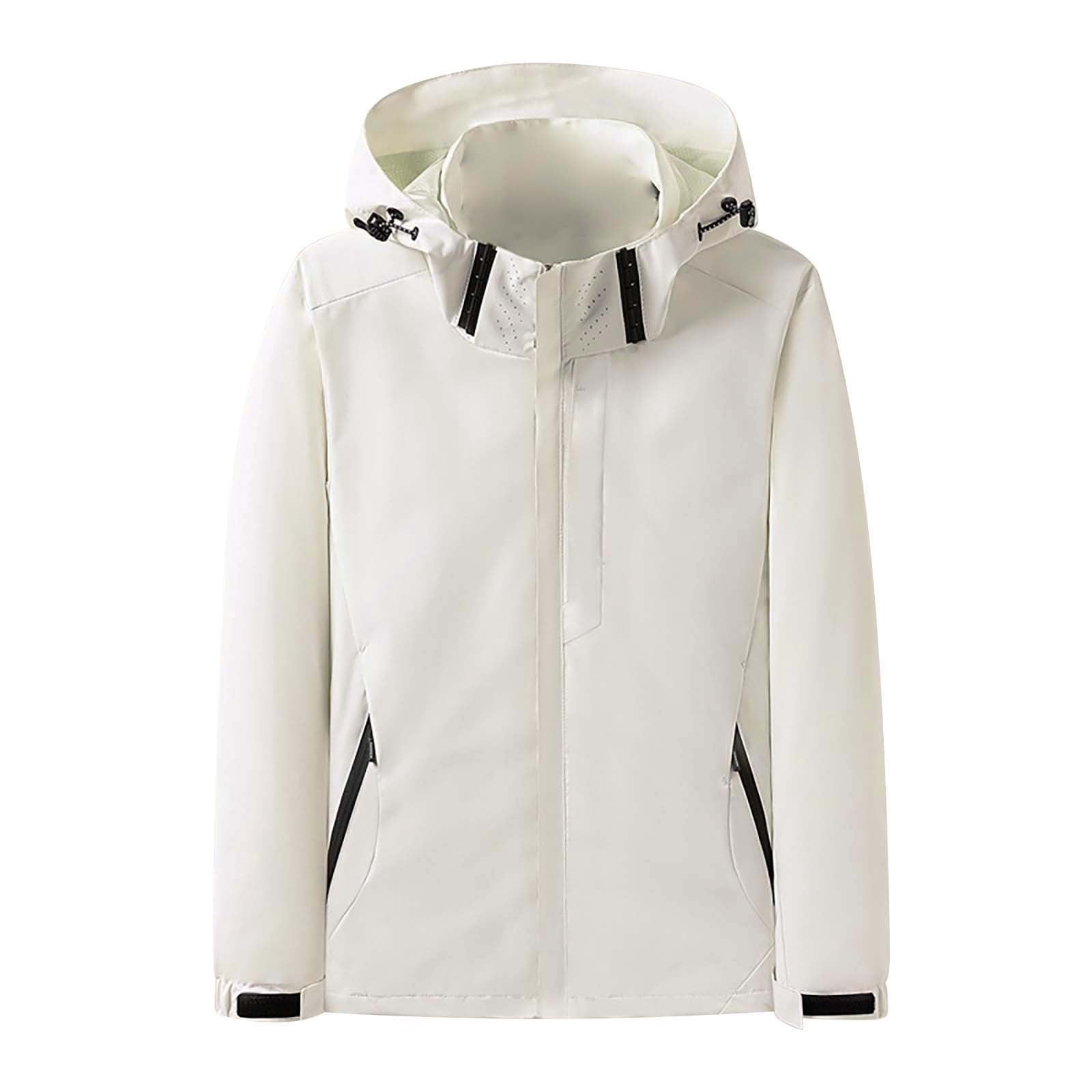 JAWAFANGE Men Lightweight Rain Coat Waterproof Rain Jacket Raincoats ...