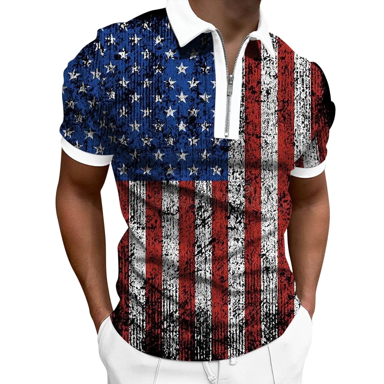 JAWAFANGE Men's 1776 Independence Day Polo Shirt Fitted Tshirt Men Men ...