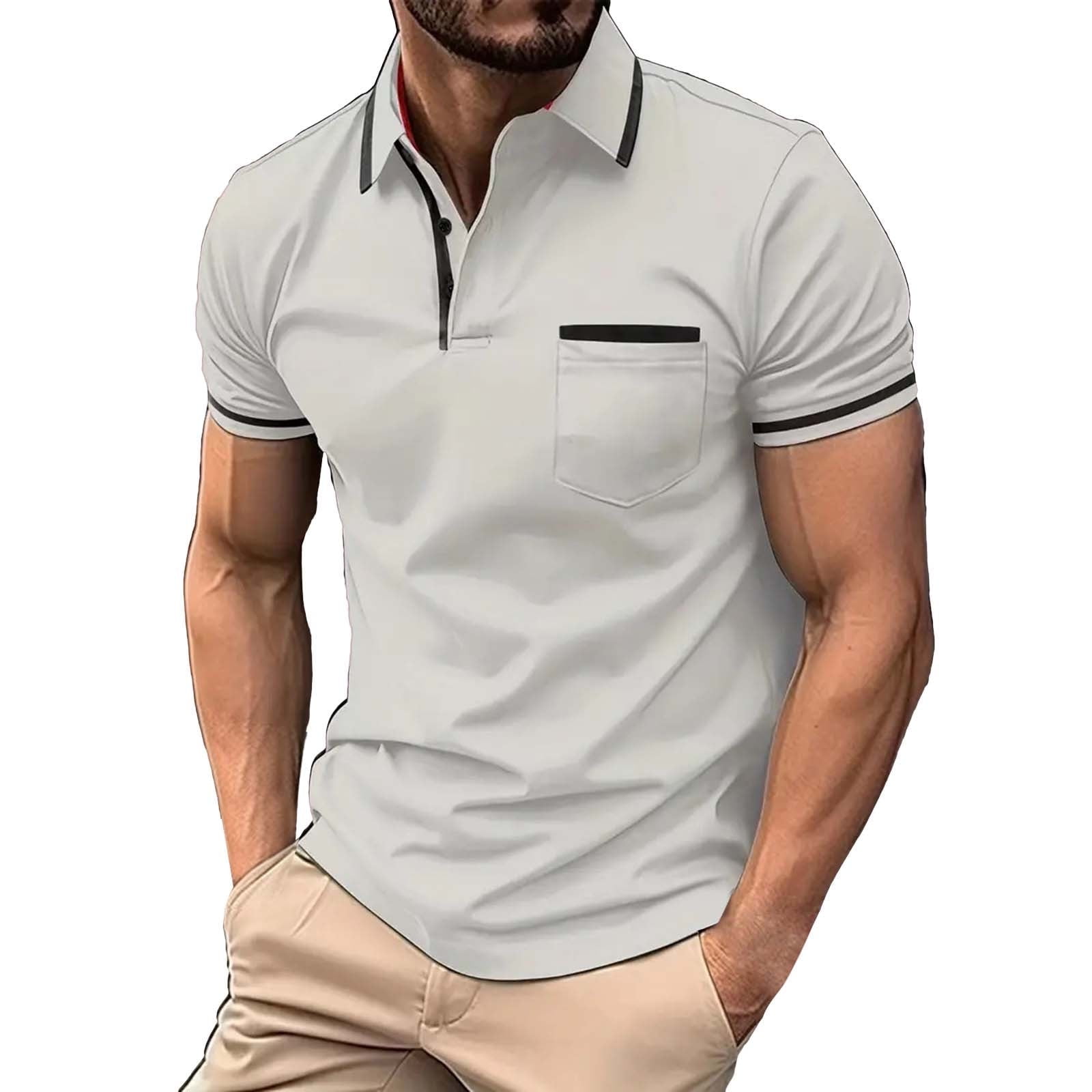 JAWAFANGE Playoff Polo Tops for Men Fashion Spring and Summer Casual ...