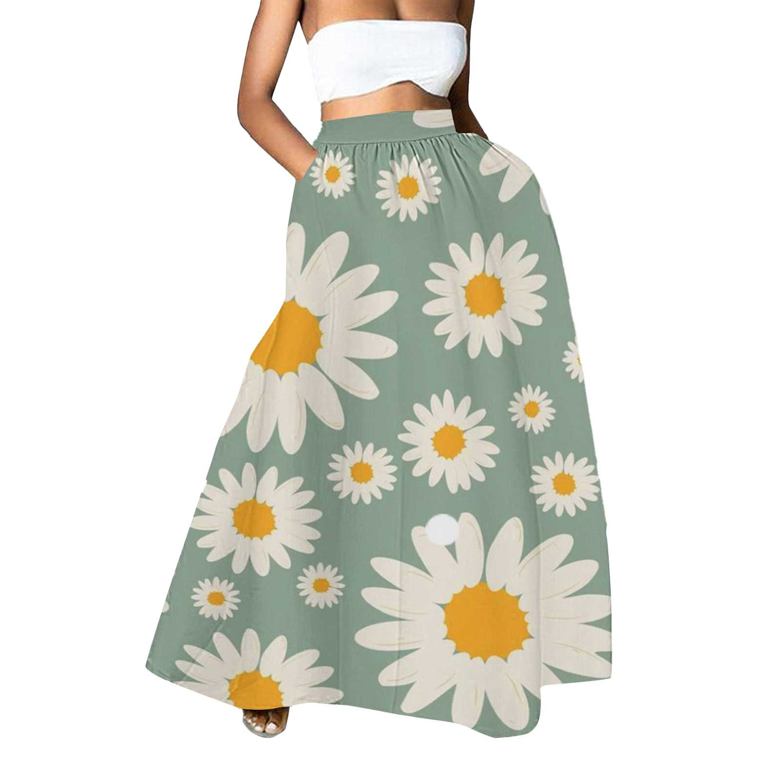 JAWAFANGE Renaissance Costume Women Women Floral Print Skirt High Waist ...