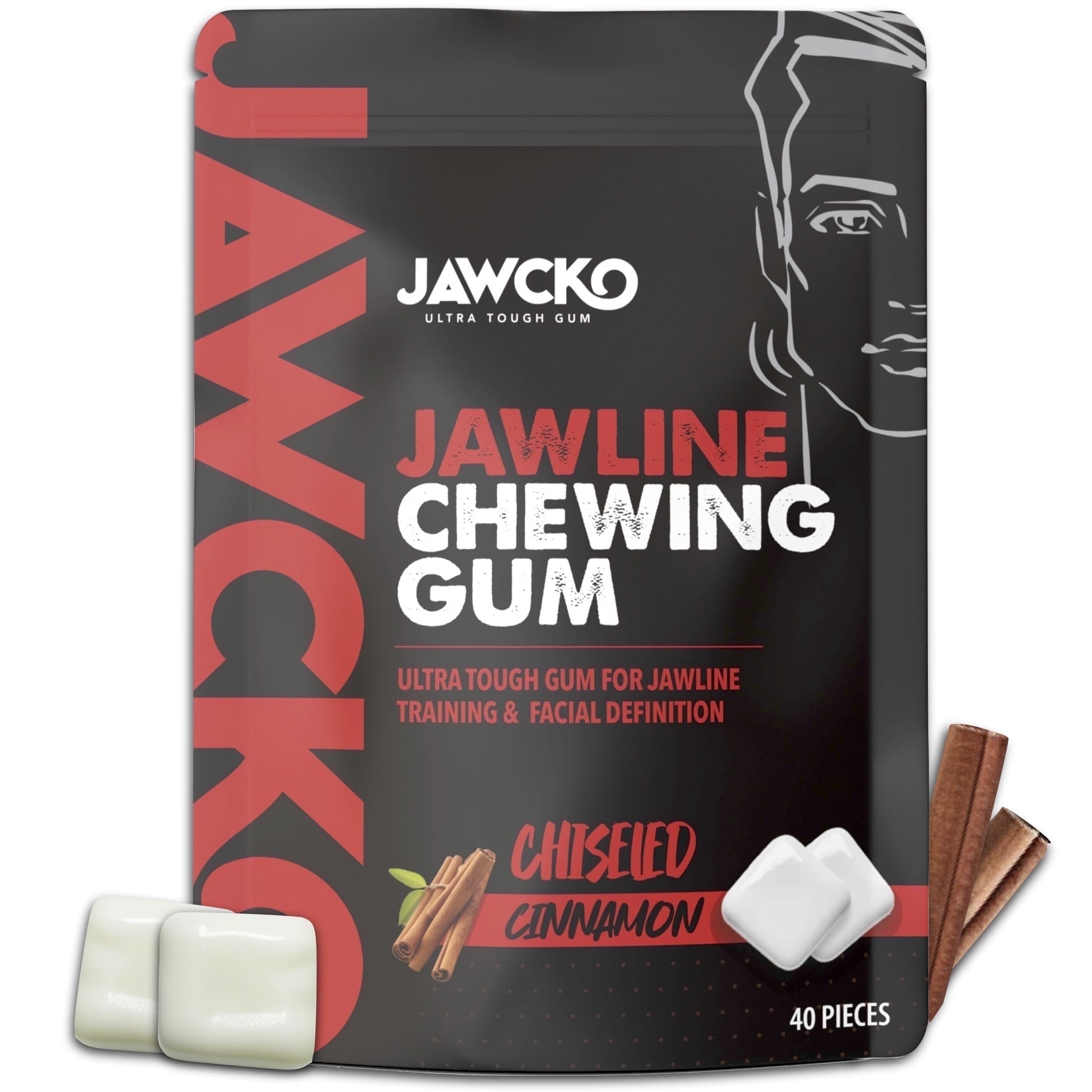 Jawcko Ultra-Tough Jawline Chewing Gum | Cinnamon Facial Fitness Hard ...