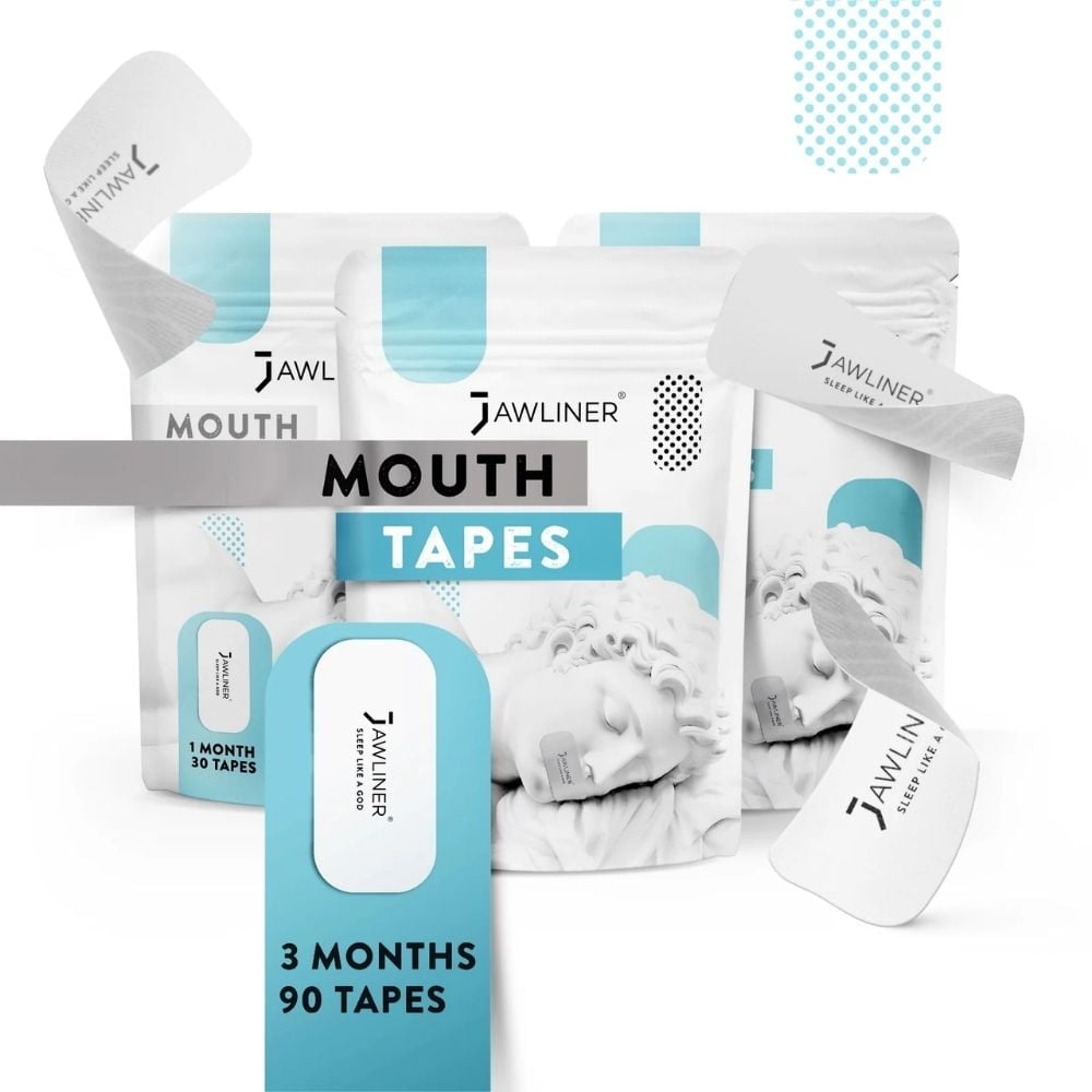JAWLINER® Mouth Tape for Sleeping - 7X Mouth Tapes for Stop Snoring ...