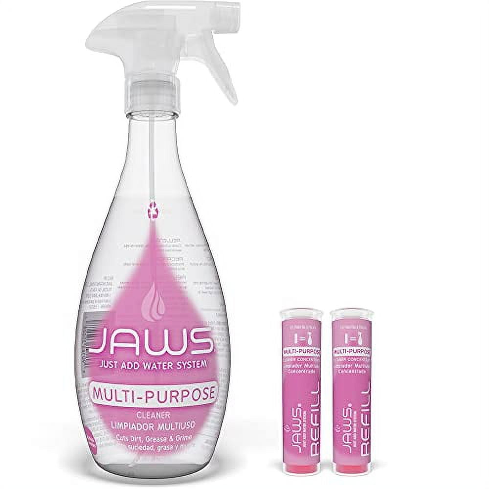 JAWS Cleaners Multi-Purpose Household Cleaner Kit - 25 Oz Refillable ...