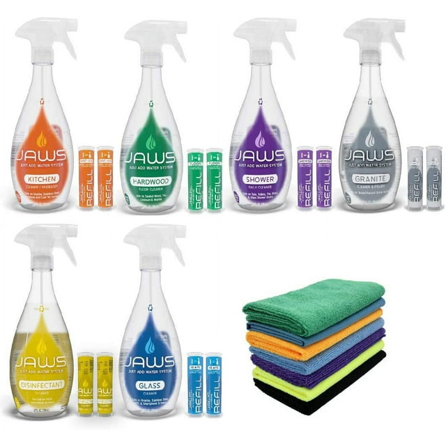 JAWS Cleaners Ultimate Cleaning Kit, Multi-Surface Kitchen, Glass ...