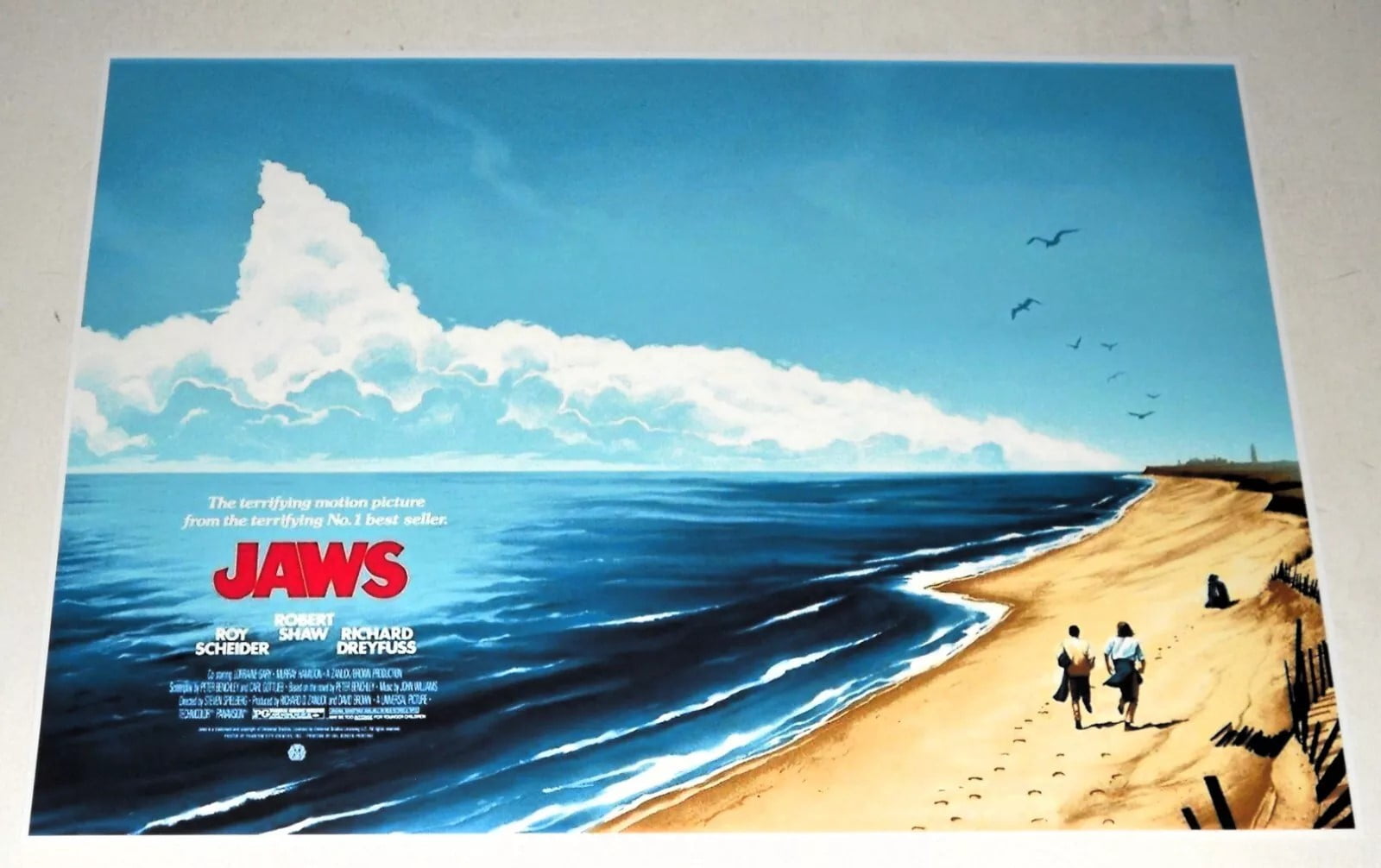 JAWS Film Steven Spielberg 1975 Alternate Poster "Shark Beach" 19"x13 ...
