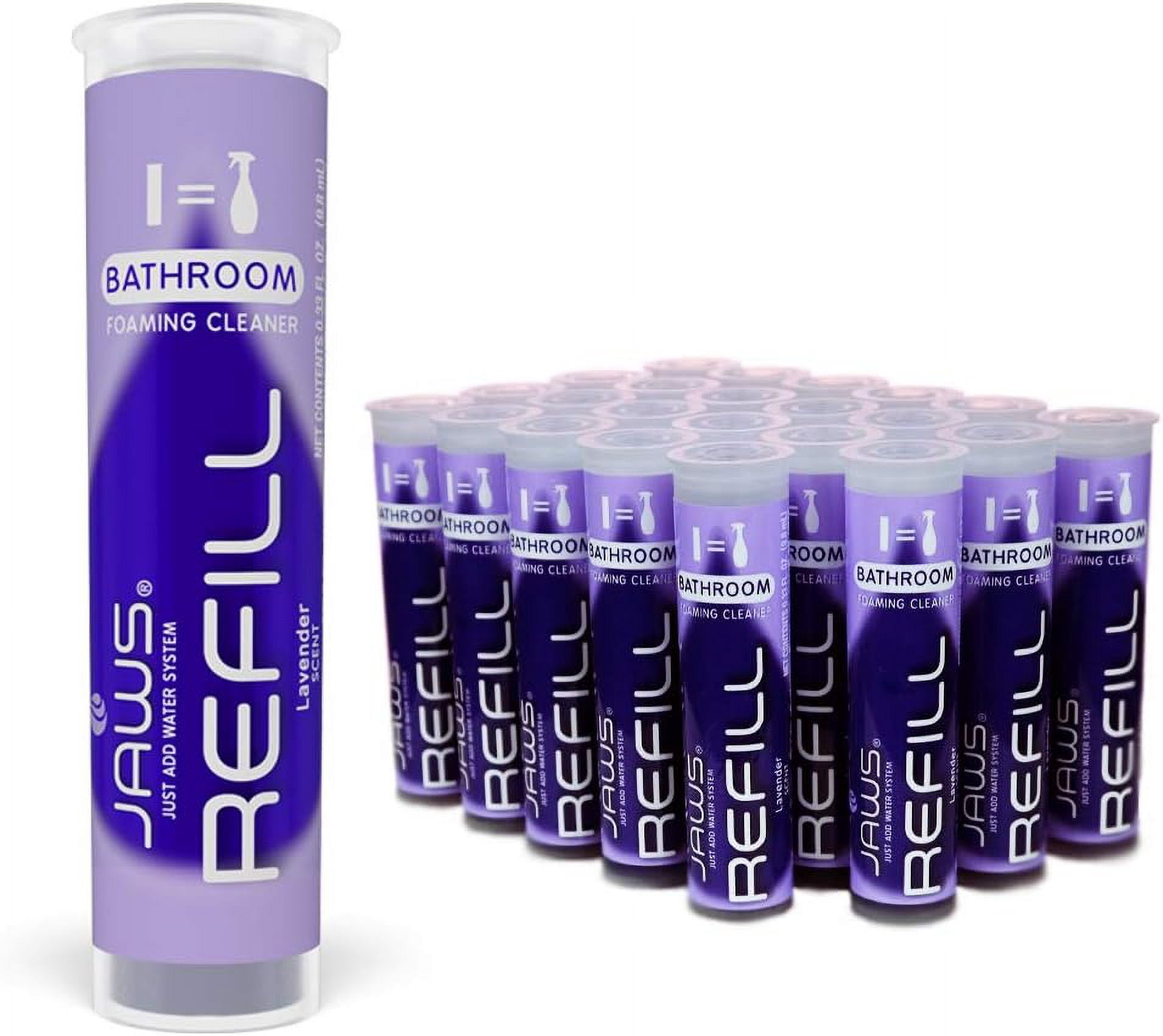 JAWS Foaming Bathroom Cleaner Refill Pods. Box of 24. Refillable ...