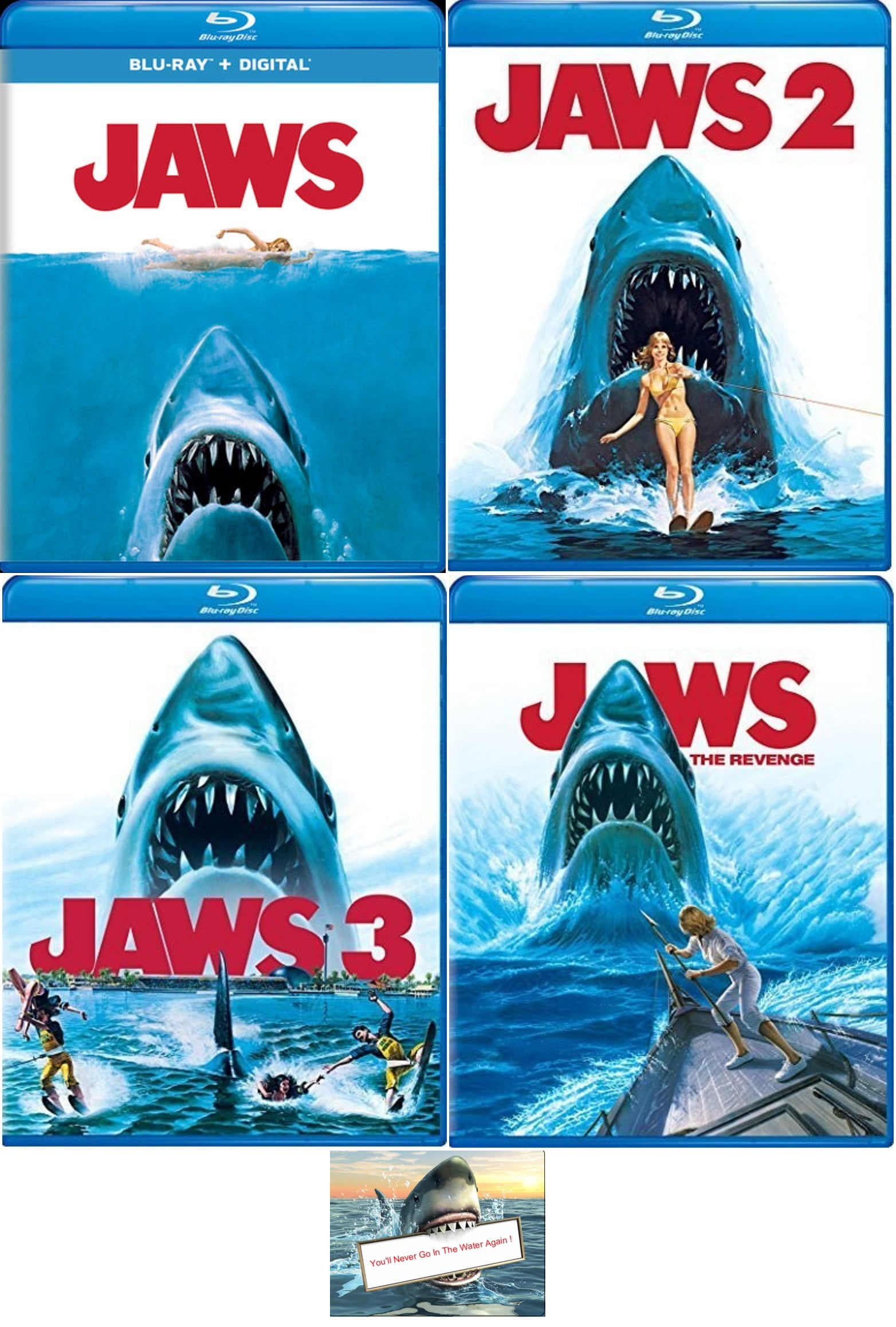 JAWS The Complete Collection Jaws 1, Jaws 2, Jaws 4, & Jaws The Revenge ...