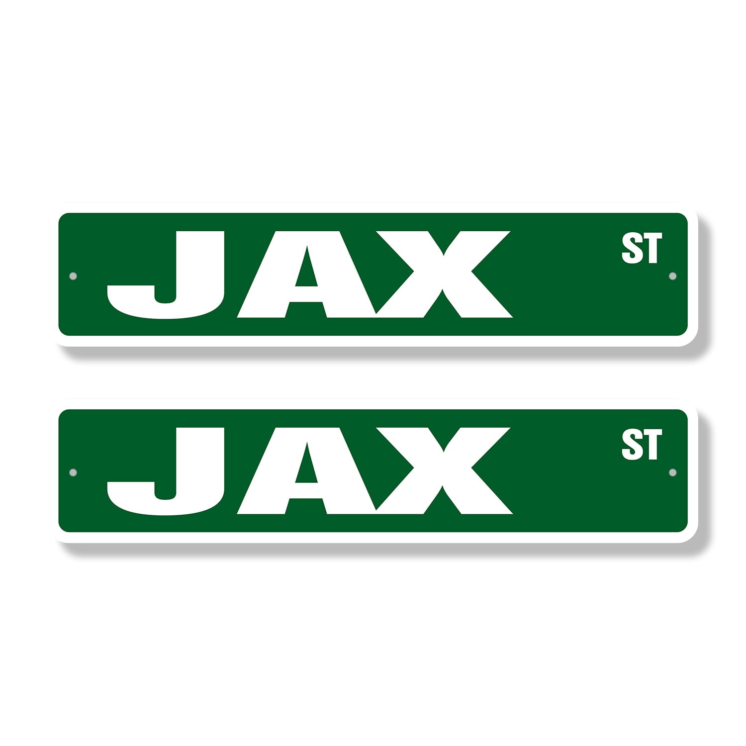 JAX Classic Street Sign (2 Pack) Childrens Name Room Sign Road Sign | 6 ...