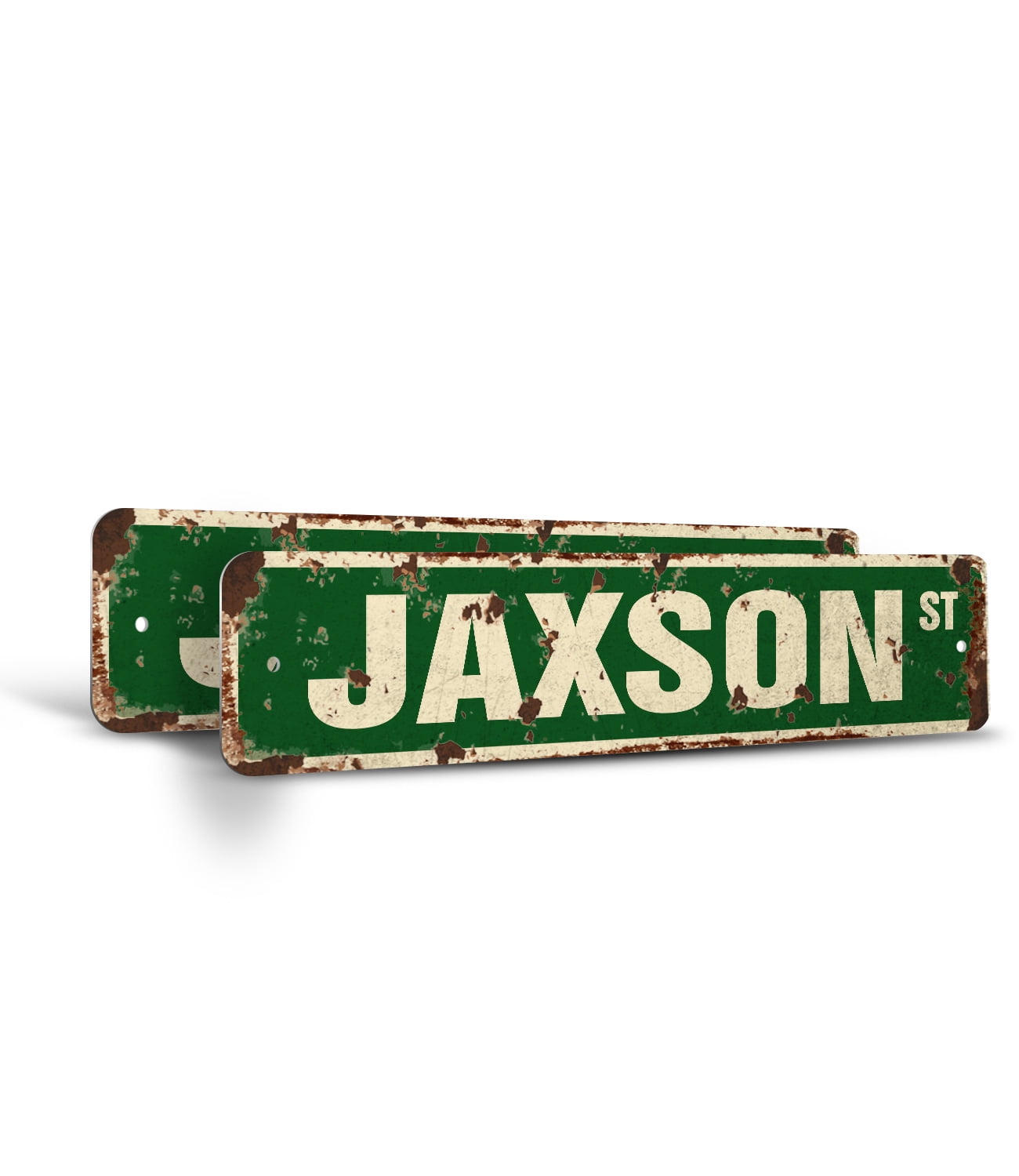 JAXSON Vintage Style Rustic Street Sign – (2 Pack) Childrens Name Room ...