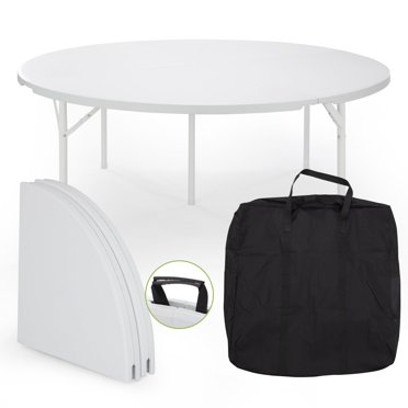 Free Shipping! Magshion Round Folding Table, 5.5ft Portable Plastic ...