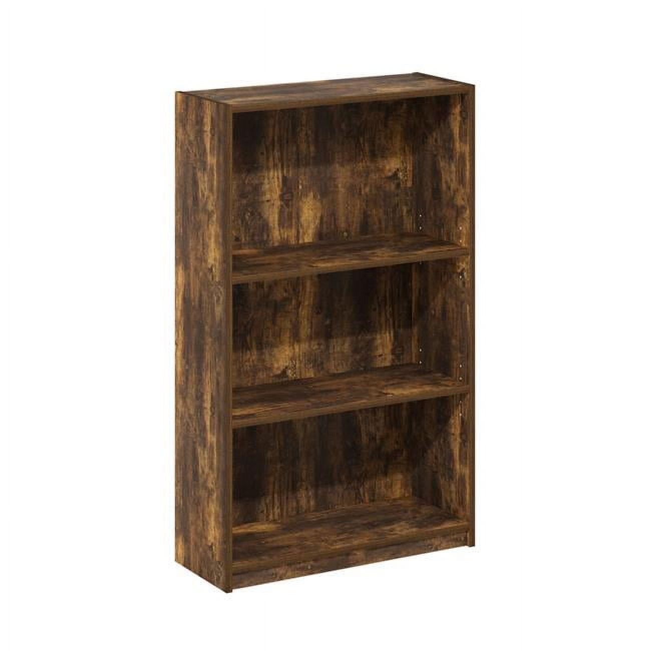JAYA Simple Home 3-Tier Adjustable Shelf Bookcase, Amber Pine - Walmart.com