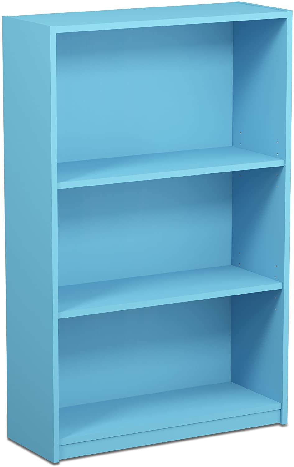 JAYA Simple Home 3-Tier Adjustable Shelf Bookcase, Light Blue - Walmart.com