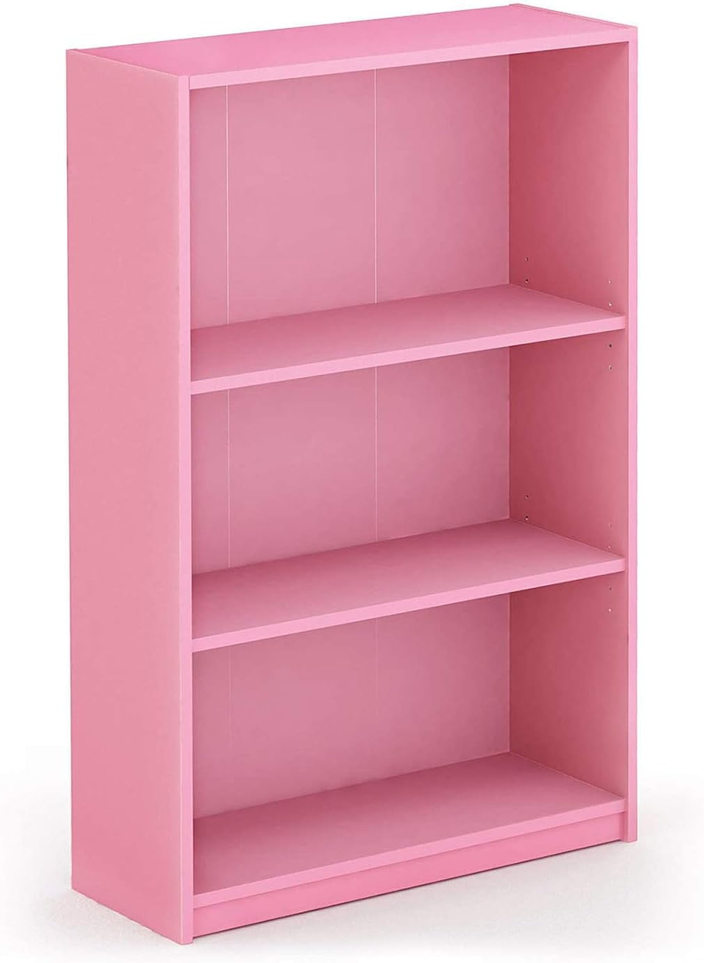 JAYA Simple Home 3-Tier Adjustable Shelf Bookcase, Pink - Walmart.com