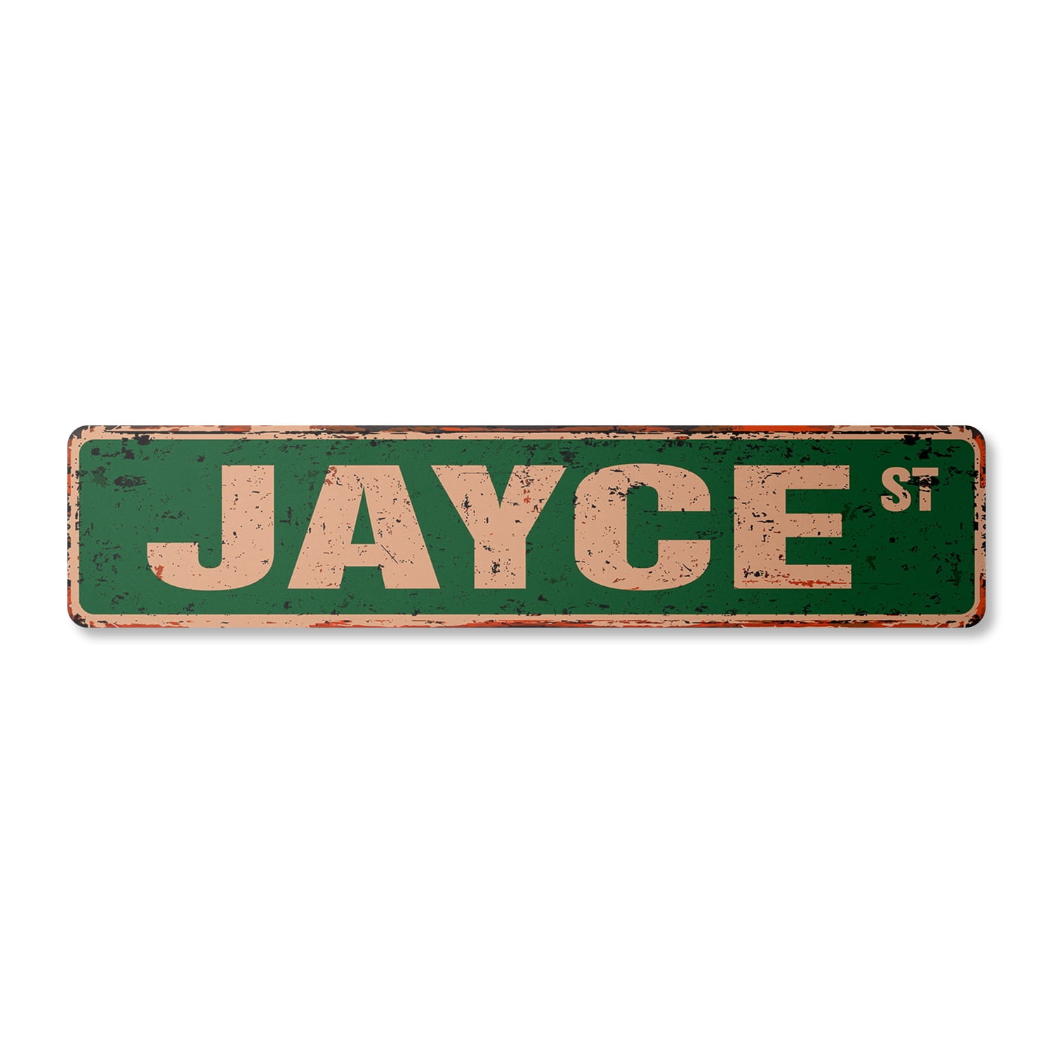 JAYCE Vintage Plastic Street Sign Childrens Name Room Sign | Indoor ...