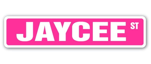 JAYCEE Street Sign Childrens Name Room Sign | Indoor/Outdoor | 30" Wide ...