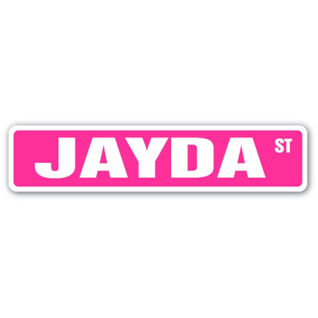 JAYDA Street Sign Childrens Name Room Sign | Indoor/Outdoor | 18" Wide ...