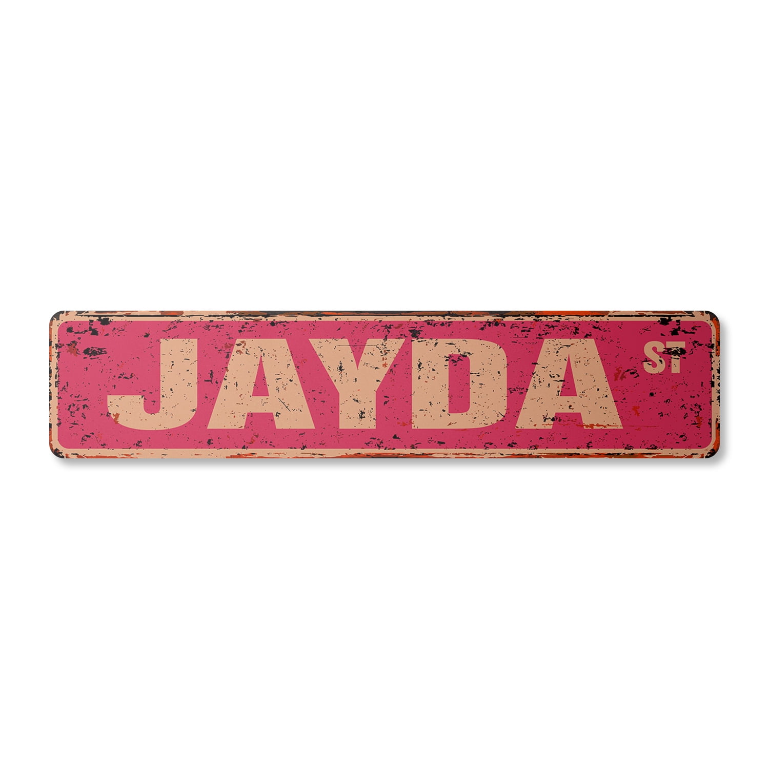 JAYDA Vintage Plastic Street Sign Childrens Name Room Sign | Indoor ...