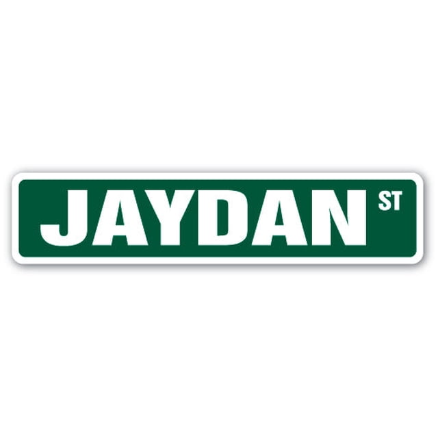 JAYDAN Street Sign Childrens Name Room Sign | Indoor/Outdoor | 18" Wide ...
