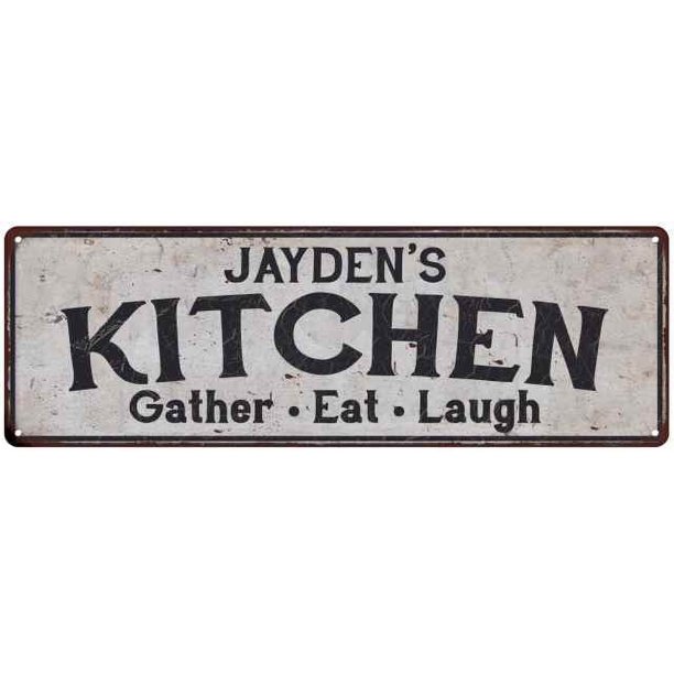 JAYDEN's Kitchen Rustic Chic Decor Gift 6x18 Sign 106180051498 ...