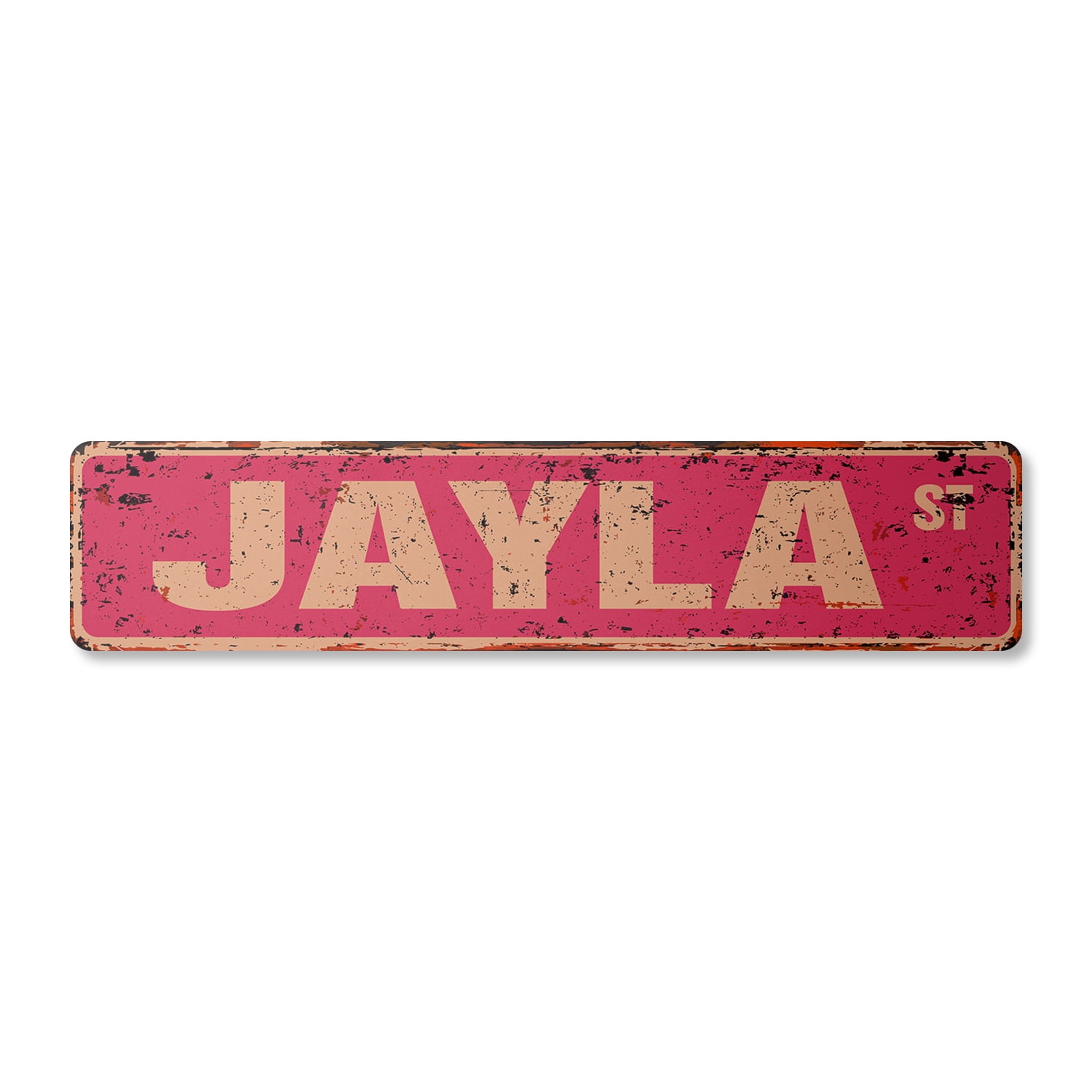 JAYLA Vintage Plastic Street Sign Childrens Name Room Sign | Indoor ...