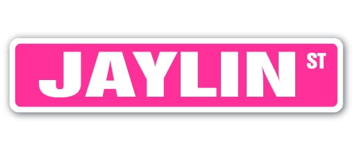 JAYLIN Street Sign Childrens Name Room Sign | Indoor/Outdoor | 18" Wide ...