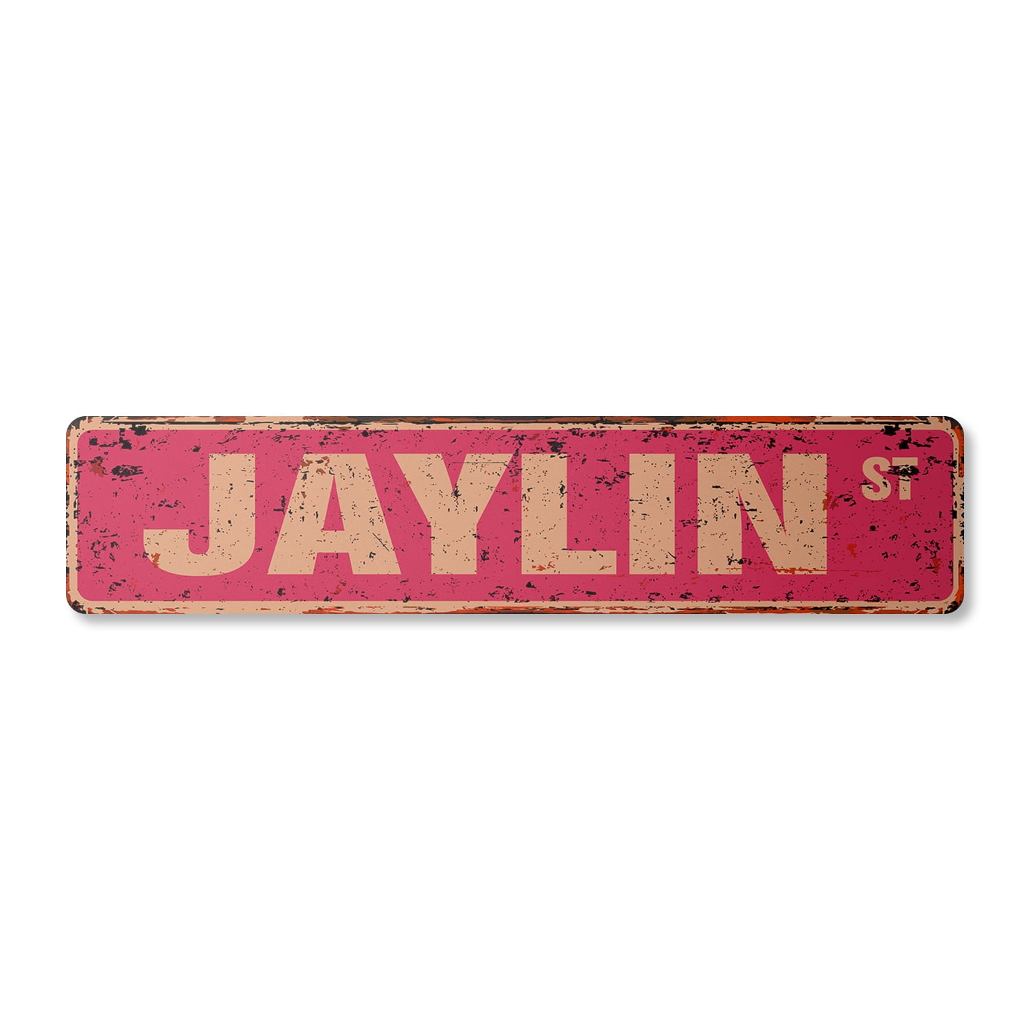 JAYLIN Vintage Plastic Street Sign Childrens Name Room Sign | Indoor ...