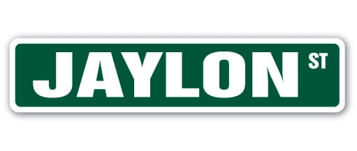 JAYLON Street Sign Childrens Name Room Sign | Indoor/Outdoor | 36" Wide ...