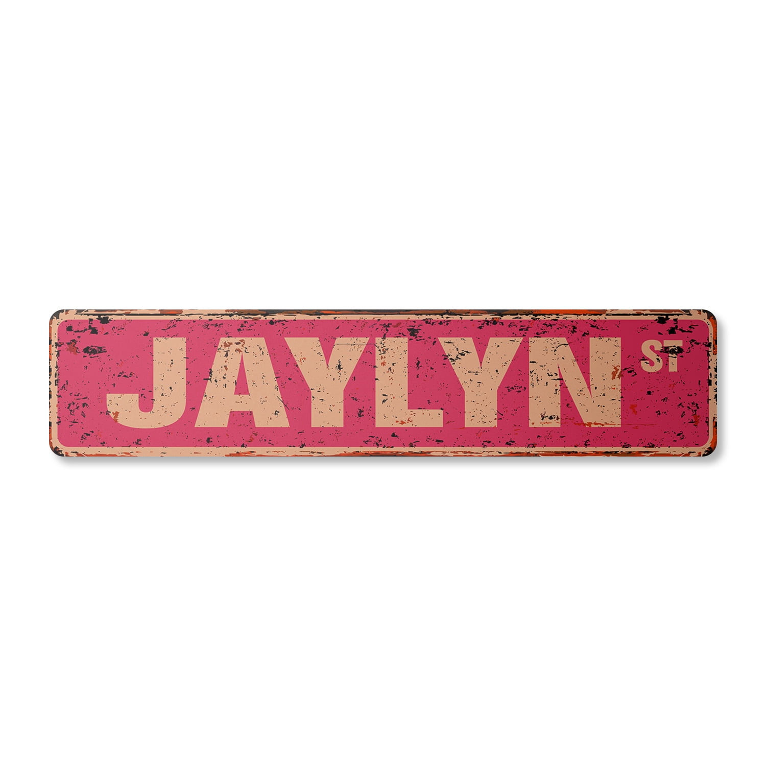 JAYLYN Vintage Plastic Street Sign Childrens Name Room Sign | Indoor/Outdoor | 36" Wide ...