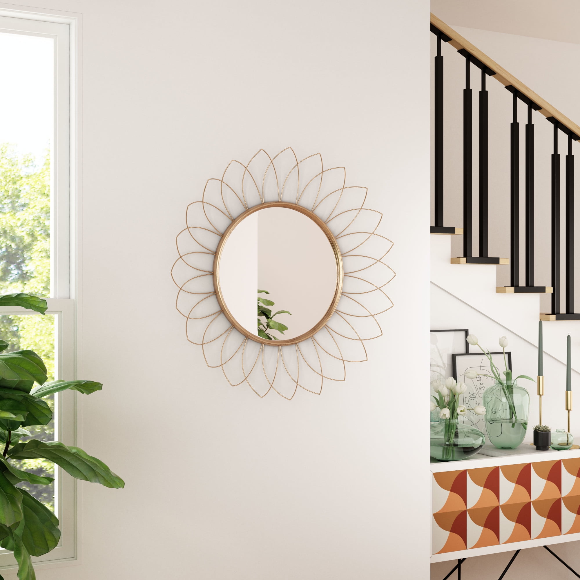 Zuo Modern Jayne Mirror Gold - Walmart.com