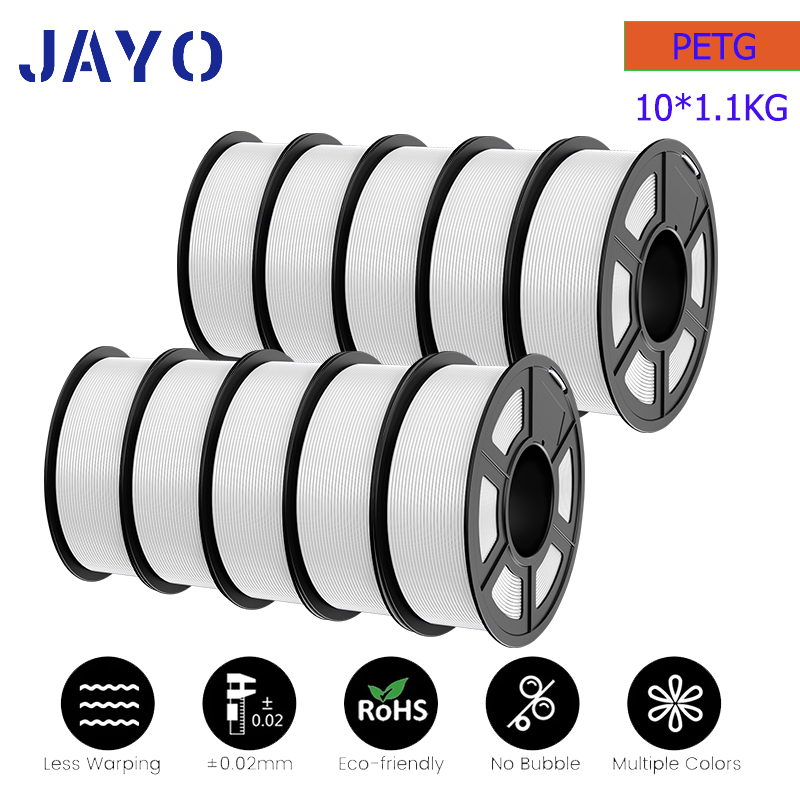 JAYO PETG 3D Filament 1.75mm 10Rolls 3D Printer Diameter Tolerance +/-0 ...