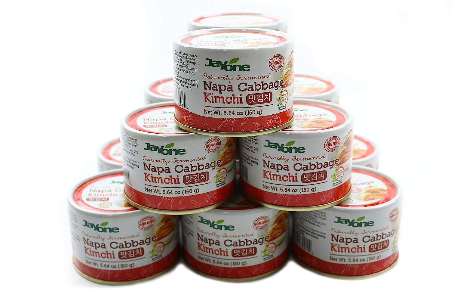 JAYONE Korean Canned Kimchi, Napa Cabbage Kimchi, Naturally Fermented ...