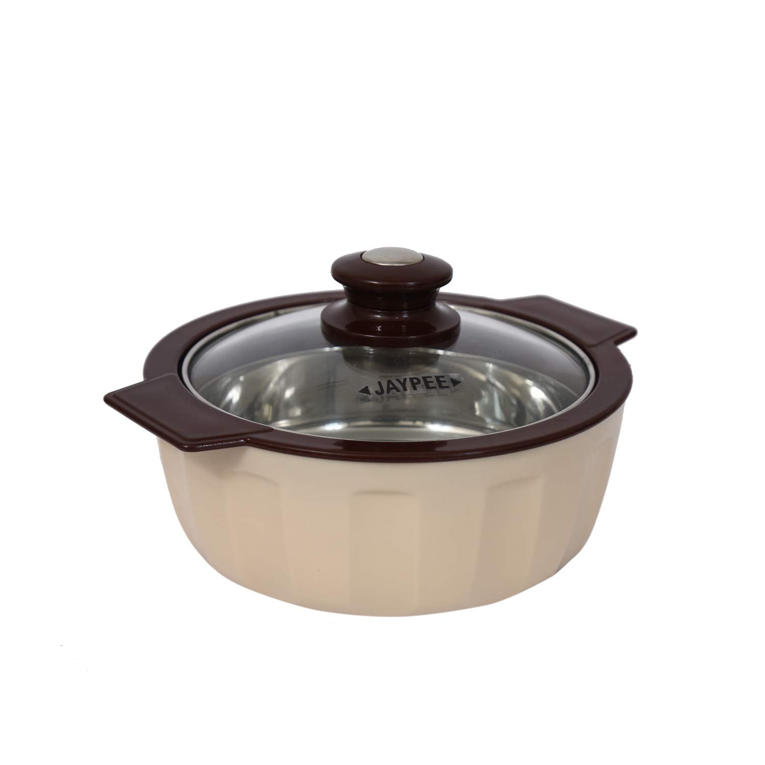 JAYPEE Glamerole Inner Stainless Steel Serving Casserole Toughened ...