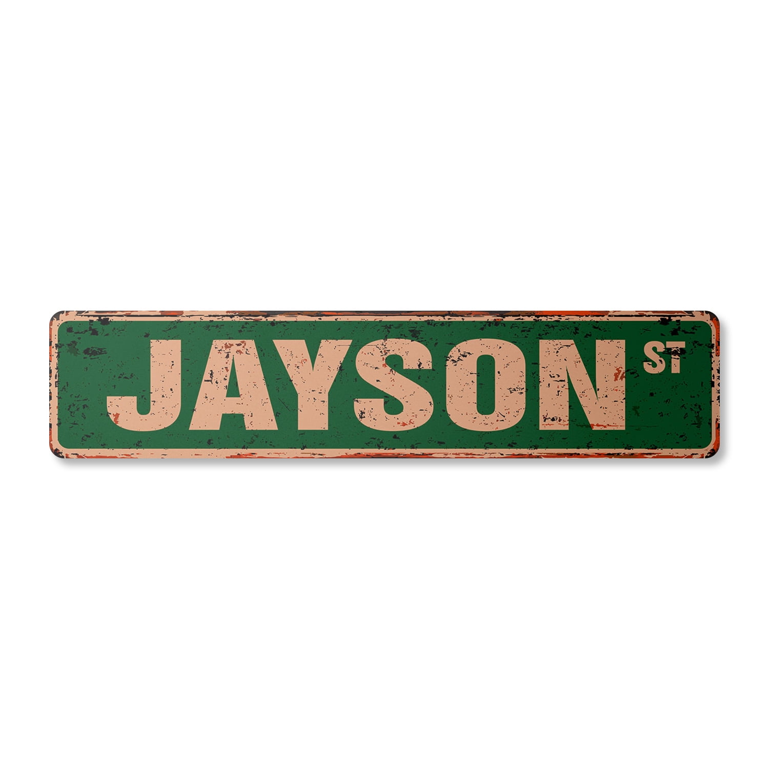 JAYSON Vintage Plastic Street Sign Childrens Name Room Sign | Indoor ...