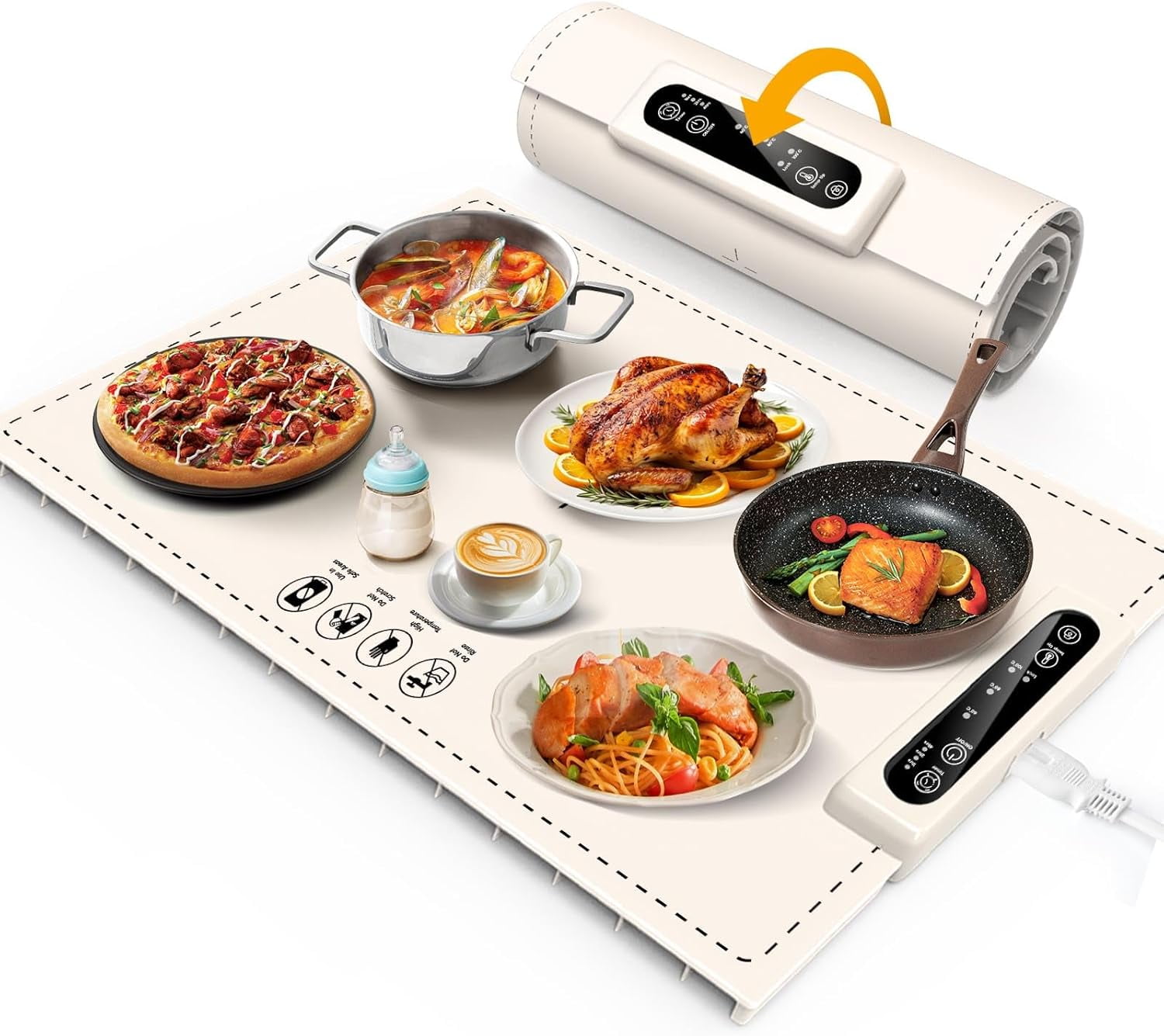 JAYUANONE Food Warming Mat - Fast Heating Silicone Electric Warming ...
