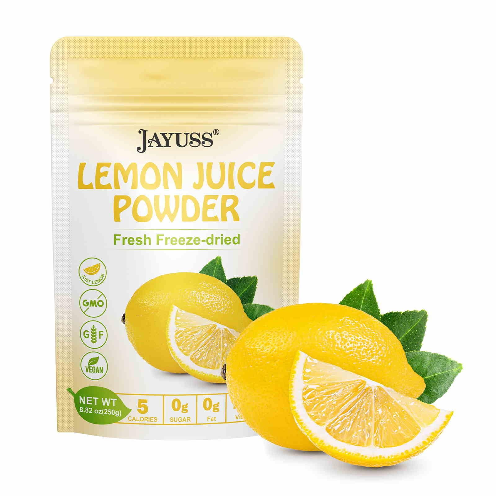 JAYUSS Lemon Juice Powder DEF29 8.82 Ounce, 100% Natural, Freeze Dried ...