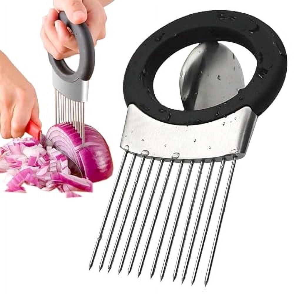 JAYVAR Onion Holder for Slicing, Onion Cutter Vegetable Chopper ...